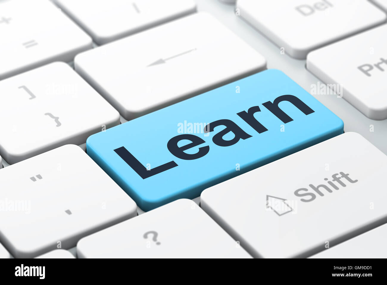 Learning concept: Learn on computer keyboard background Stock Photo - Alamy
