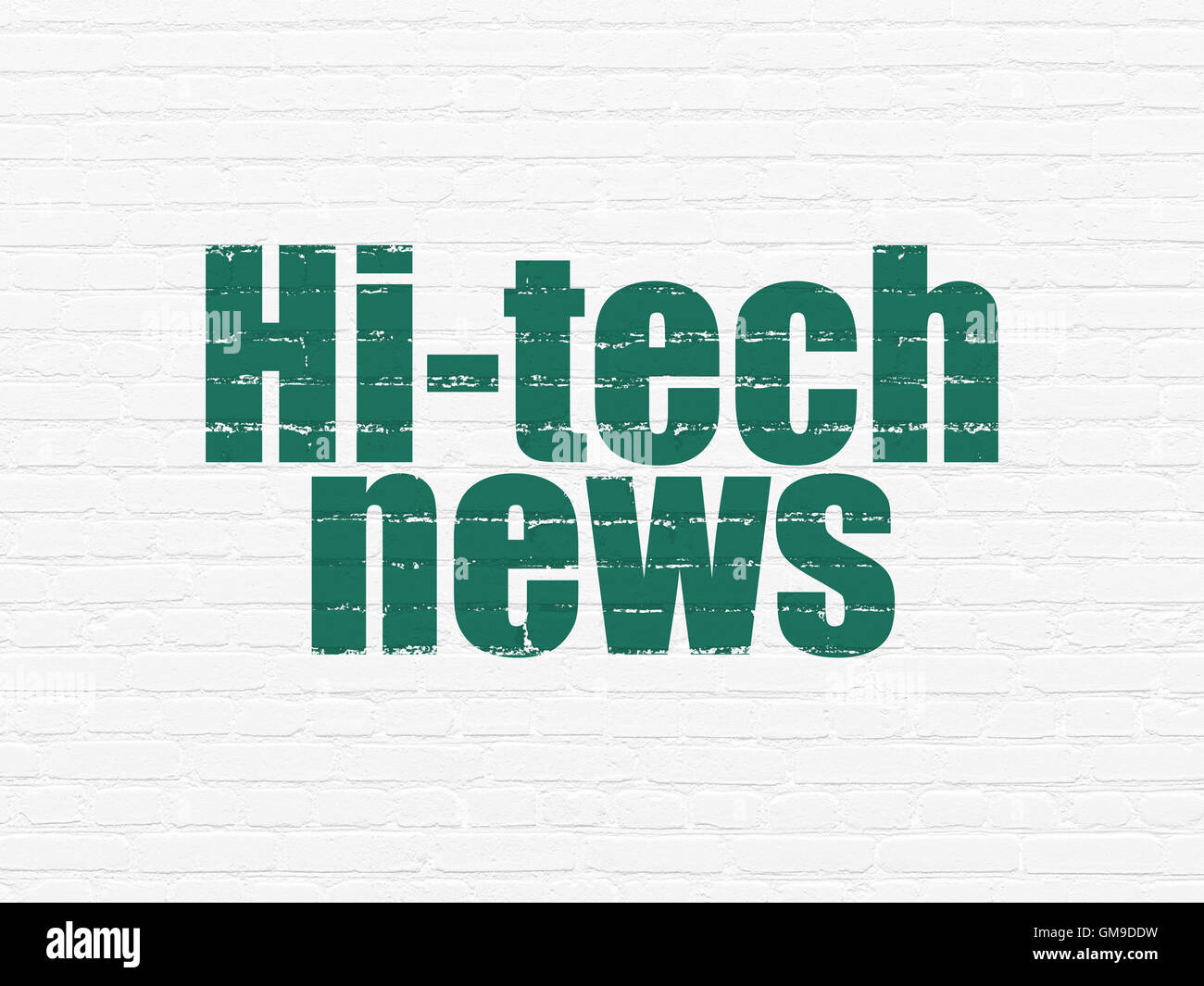 News concept: Hi-tech News on wall background Stock Photo - Alamy