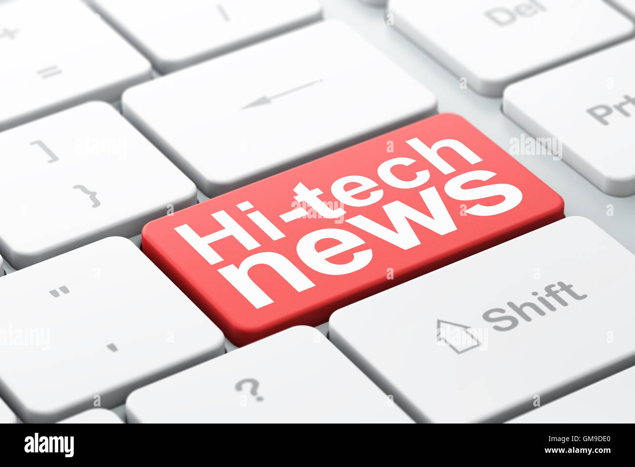 News concept: Hi-tech News on computer keyboard background Stock Photo ...