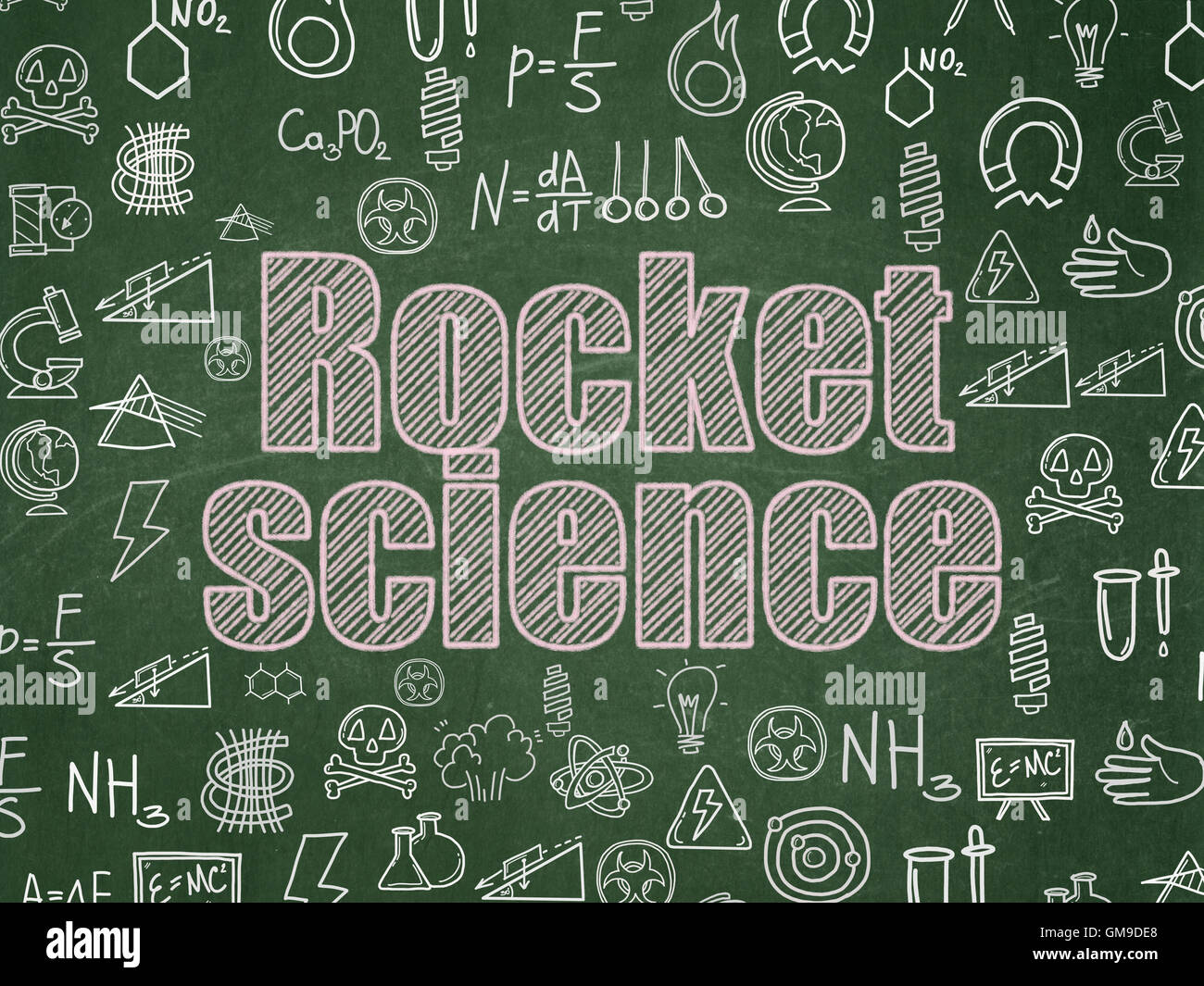 Science concept: Rocket Science on School board background Stock Photo ...