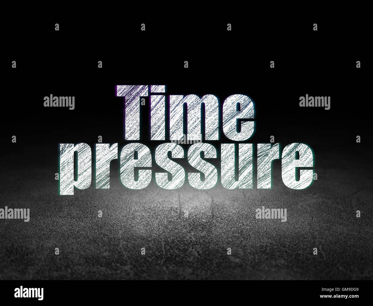 Time concept: Time Pressure in grunge dark room Stock Photo - Alamy
