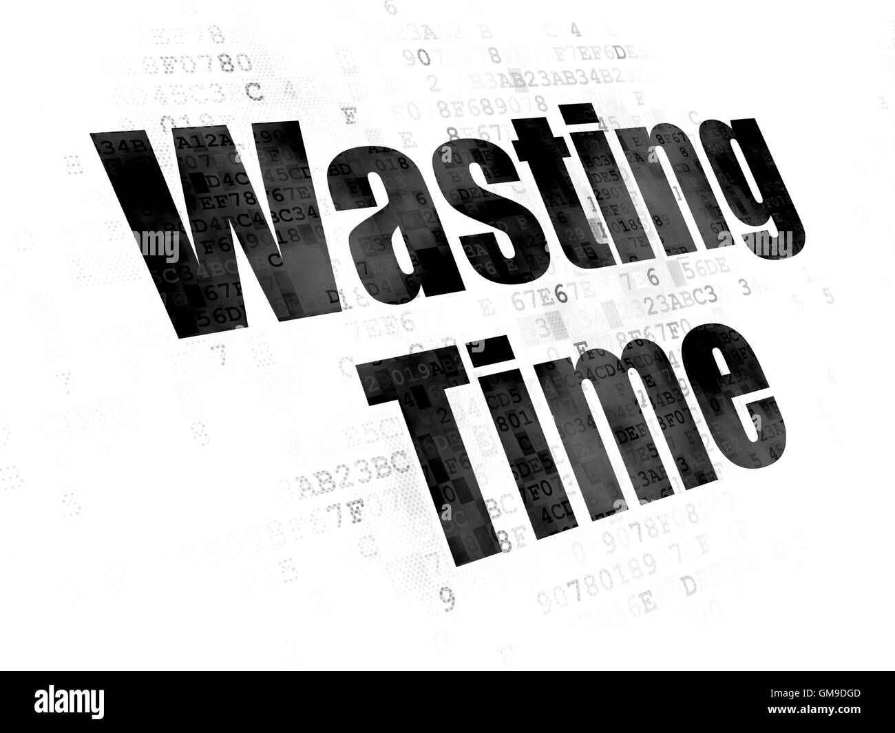 Time concept: Wasting Time on Digital background Stock Photo - Alamy