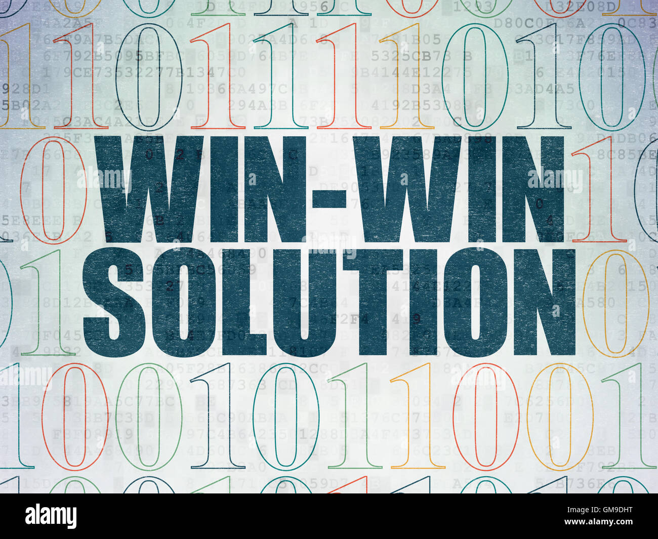 Business concept: Win-win Solution on Digital Data Paper background Stock Photo - Alamy