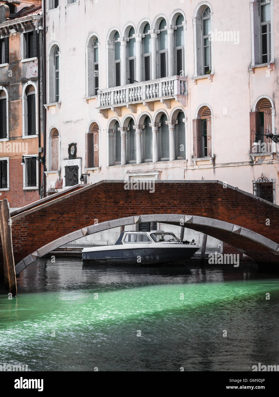 Bridge in Venice, Italy and Historical Building Facade in Background ...