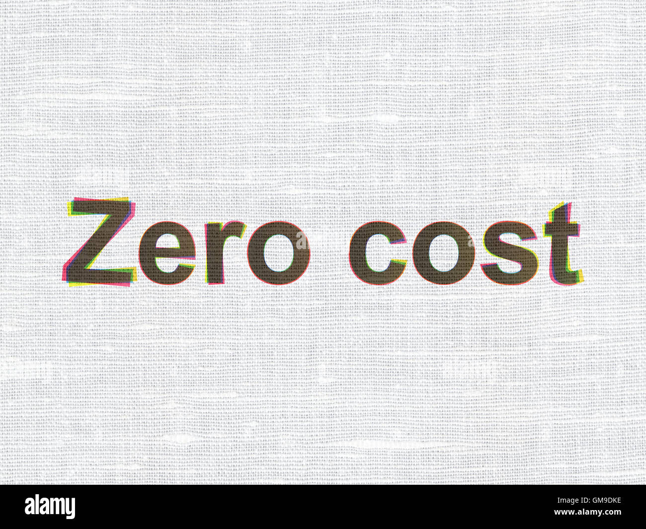 Business concept: Zero cost on fabric texture background Stock Photo ...
