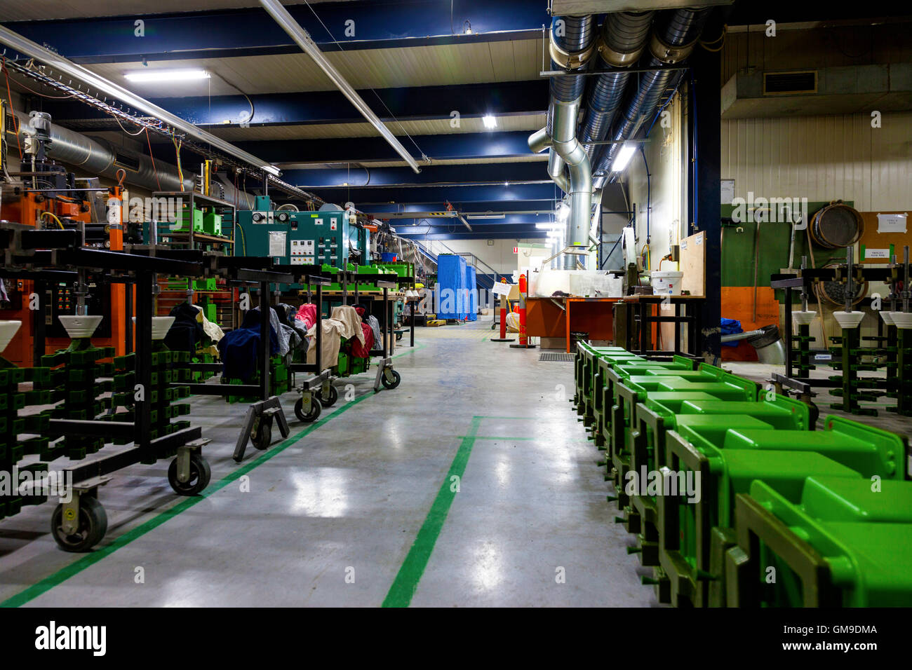 products awaiting further processing in an industrial factory Stock ...
