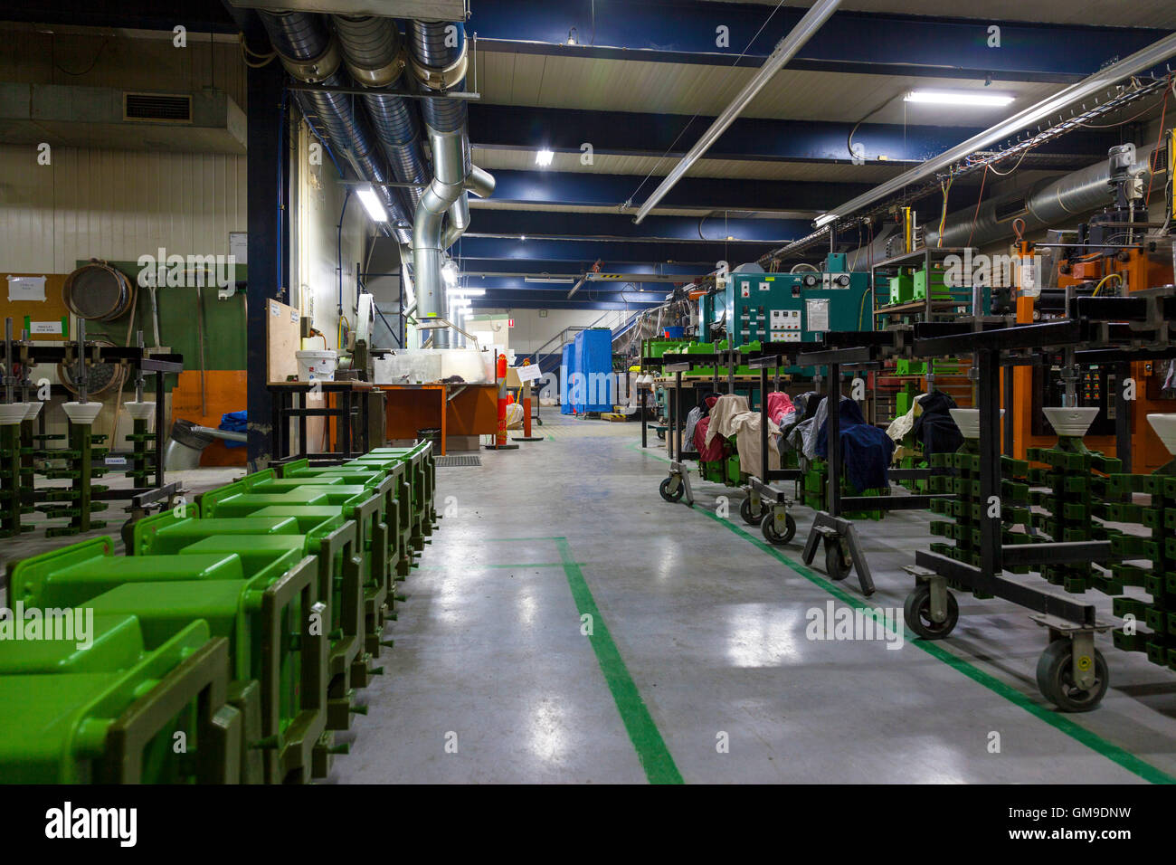 products awaiting further processing in an industrial factory Stock ...