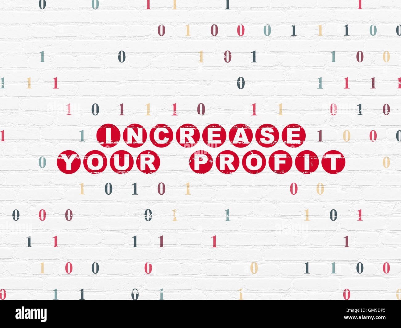 Finance concept: Increase Your profit on wall background Stock Photo ...