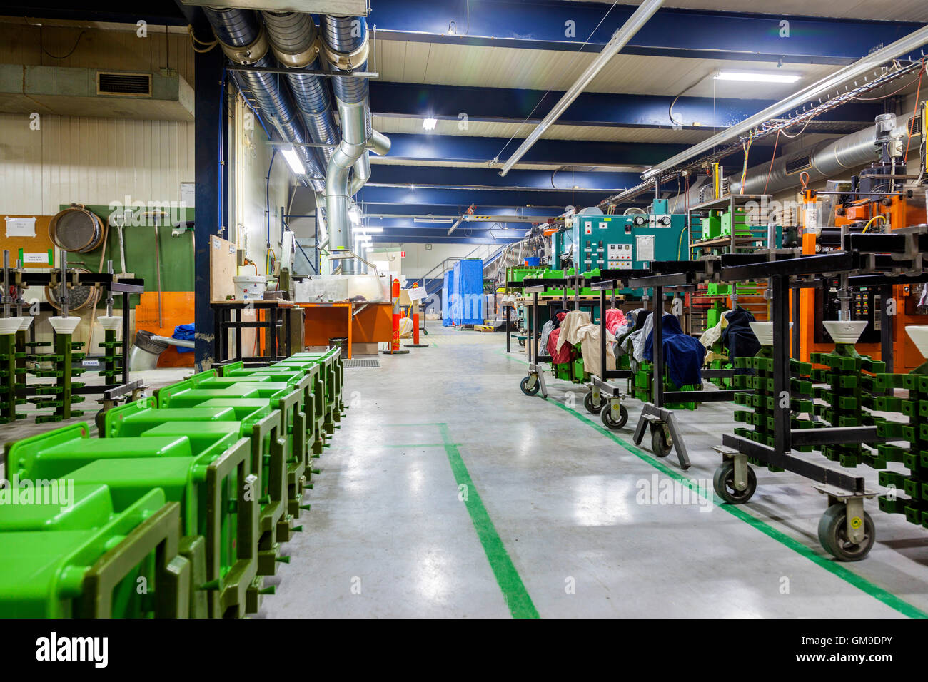 products awaiting further processing in an industrial factory Stock ...