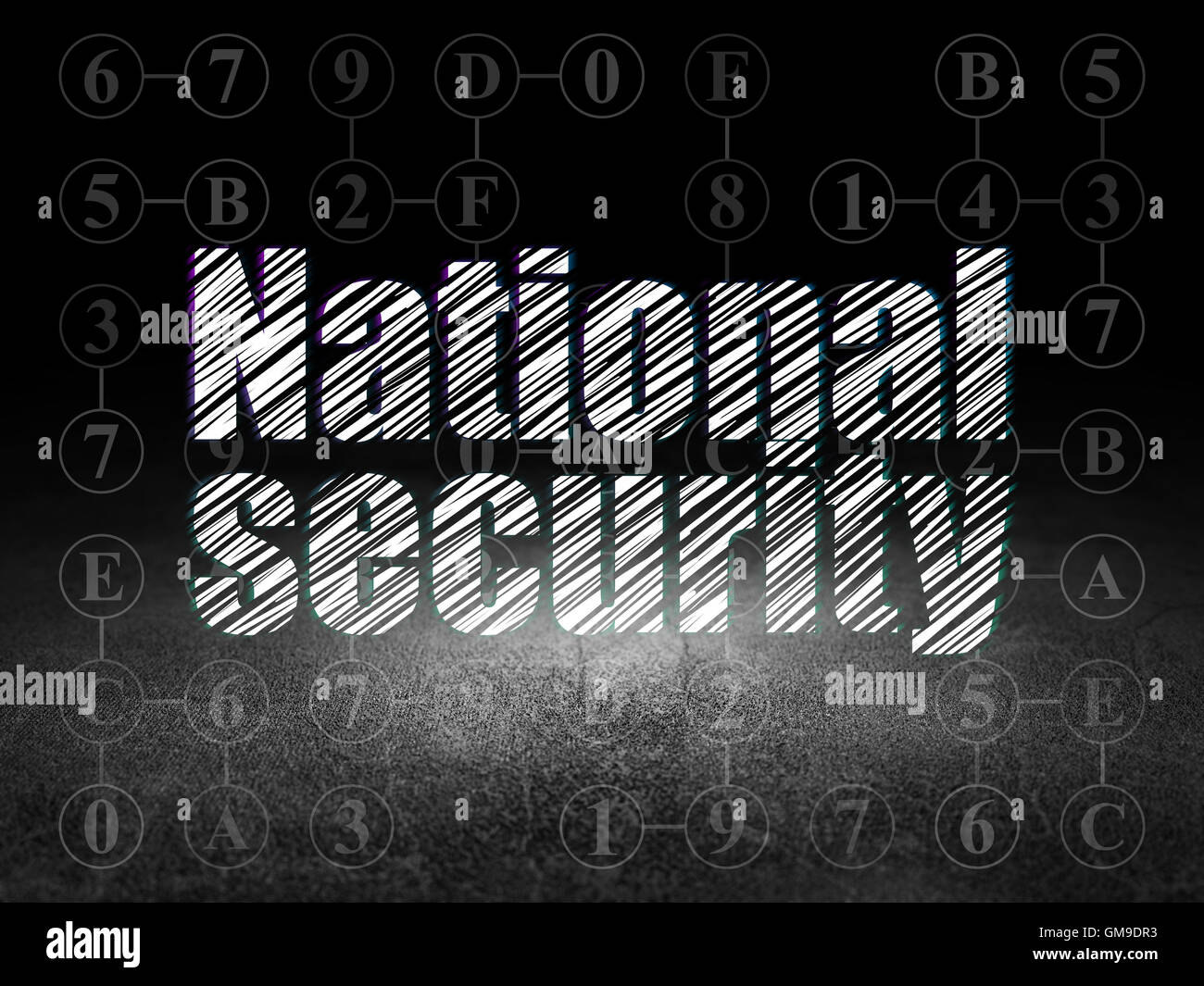 Privacy concept: National Security in grunge dark room Stock Photo - Alamy