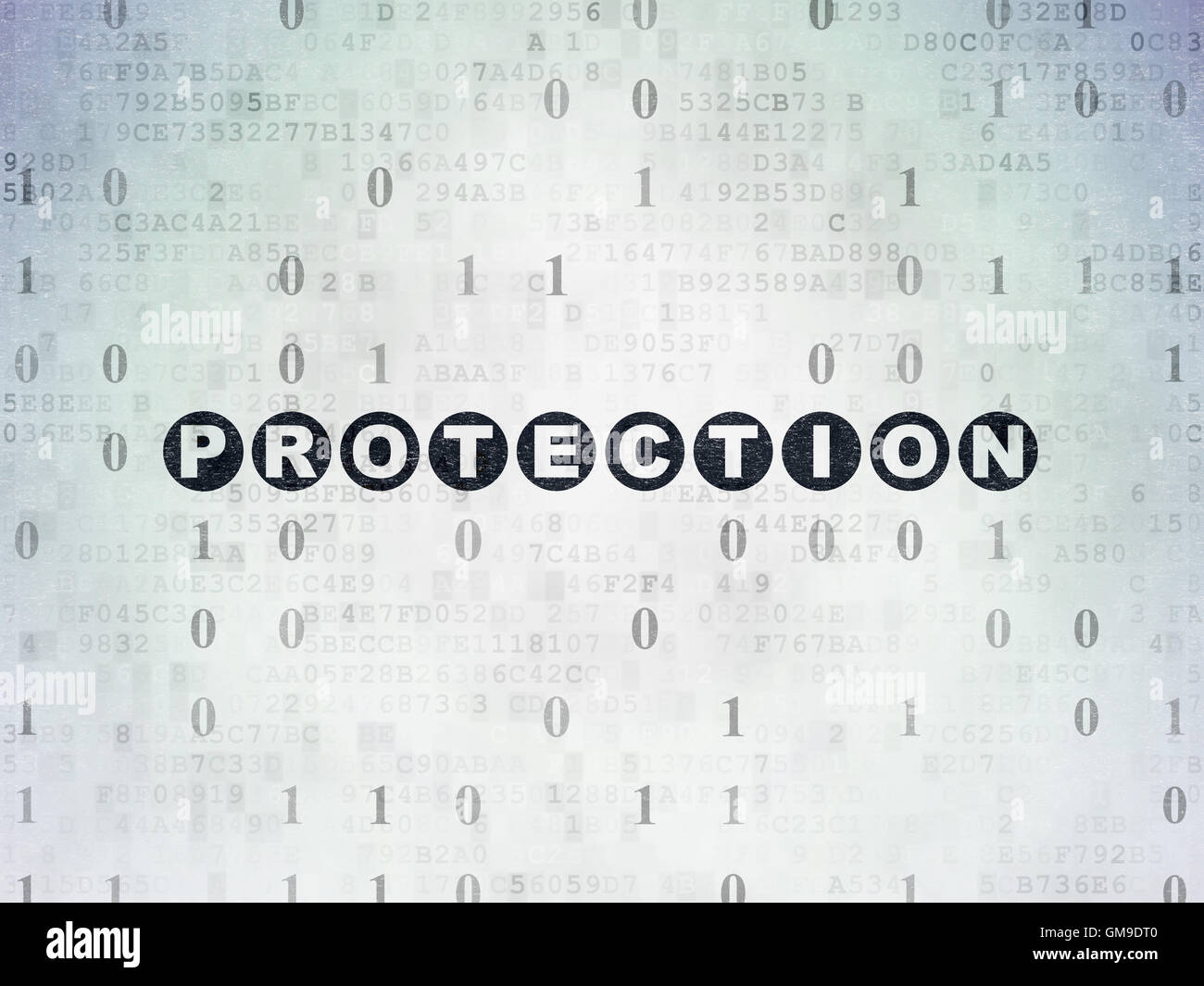 Privacy concept: Protection on Digital Data Paper background Stock ...