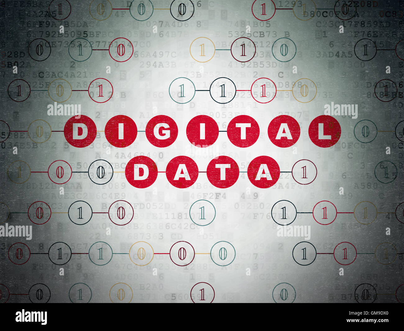 Information concept: Digital Data on Digital Data Paper background ...
