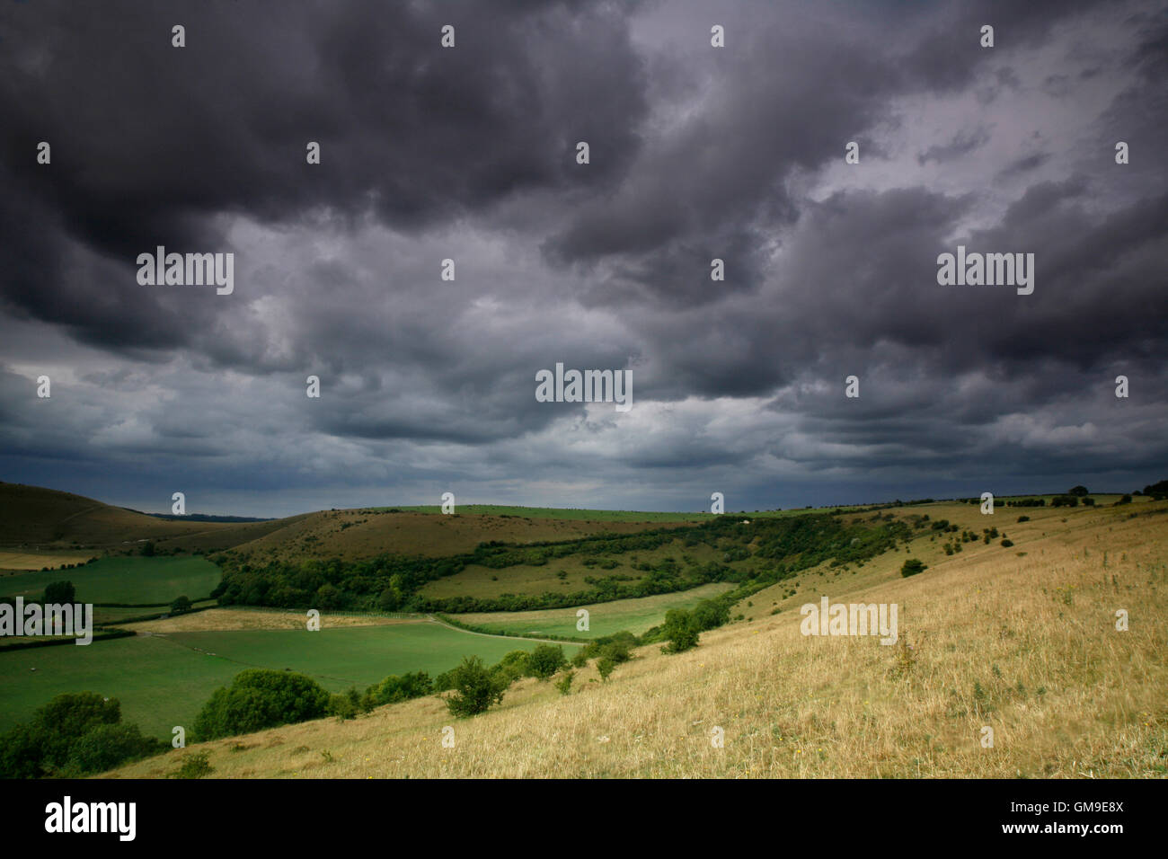 Fontmell Down looking towards Compton Down, Dorset, England, UK Stock ...