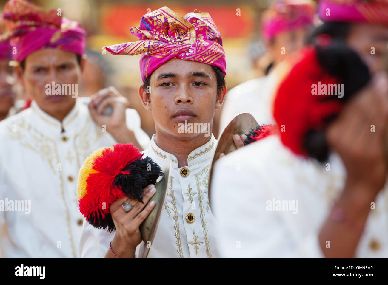 Denpasar, Bali Island, Indonesia - June 13, 2015: Musician man of ...