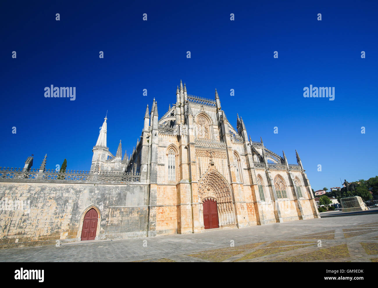 Facade of the Monastery of Batalha, one of the most important Gothic ...