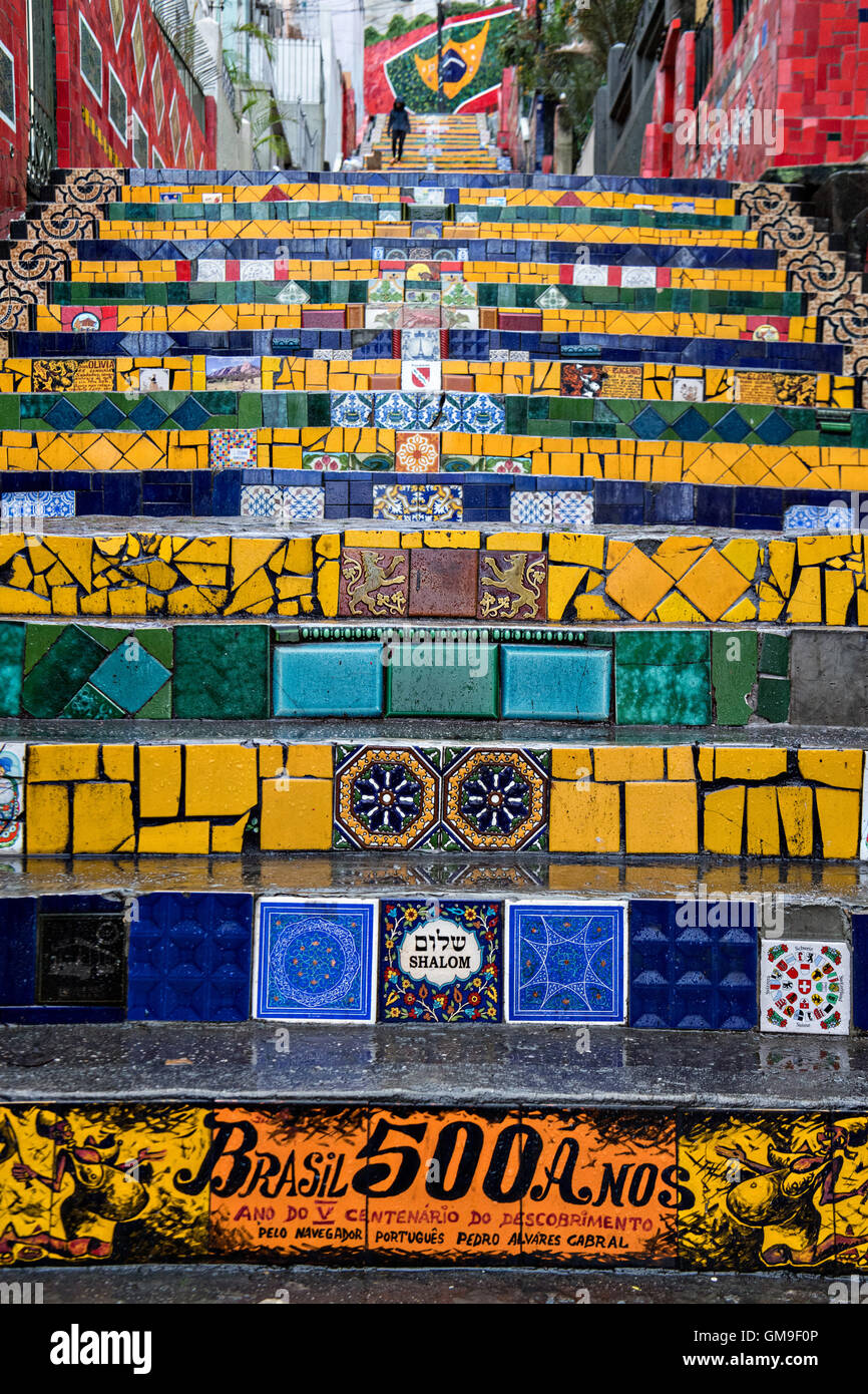Mosaic tile artwork rio brazil hi-res stock photography and images - Alamy