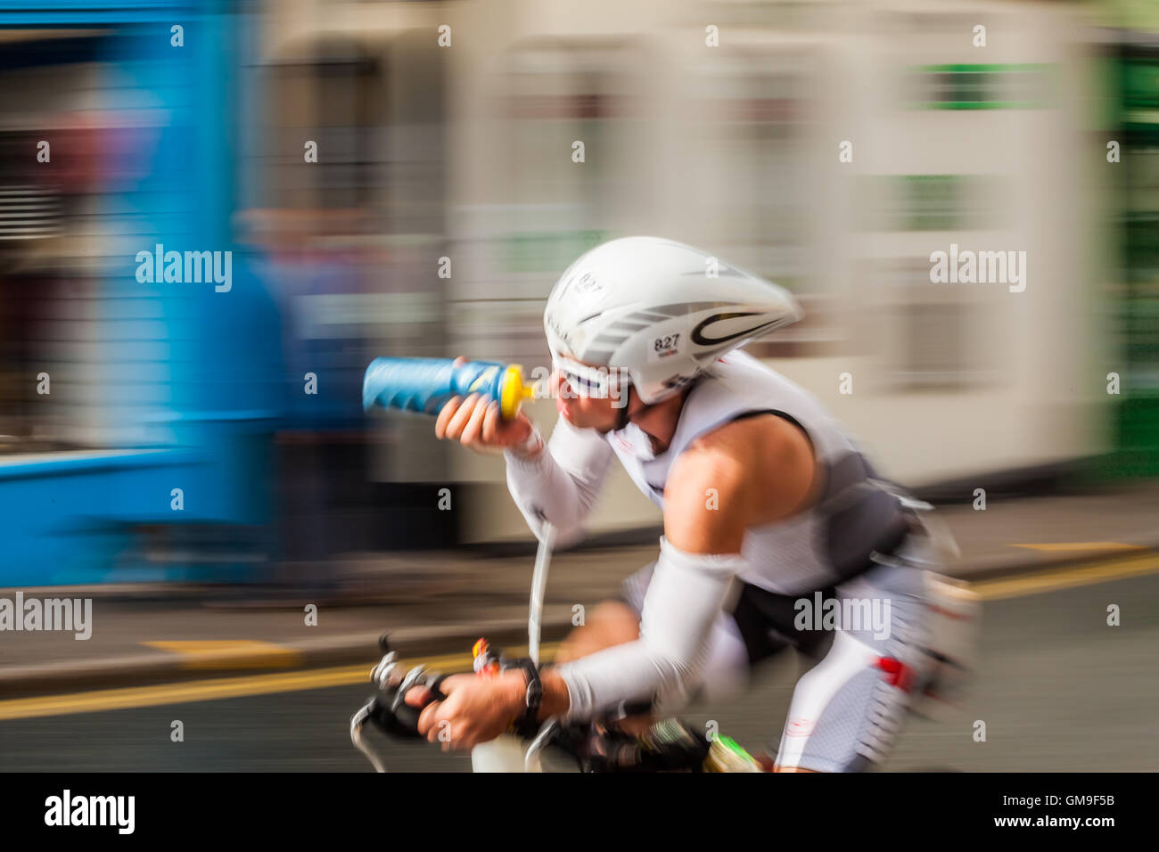 Ironman in Tenby Sep 2013 Stock Photo - Alamy