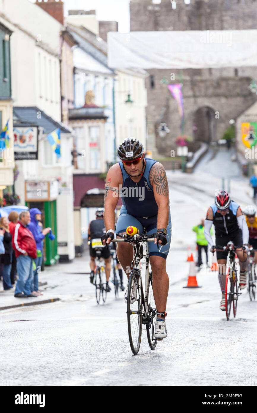 Ironman in Tenby Sep 2013 Stock Photo - Alamy