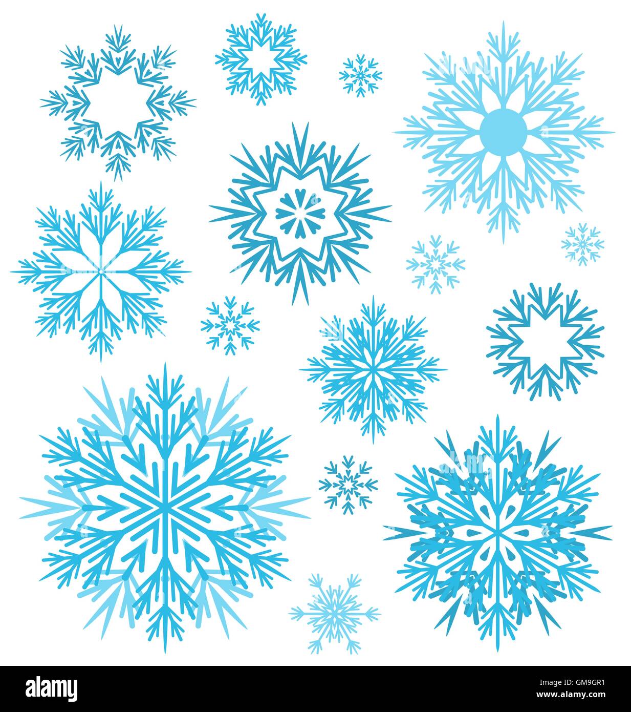 Shapes of snow Stock Vector Images - Alamy