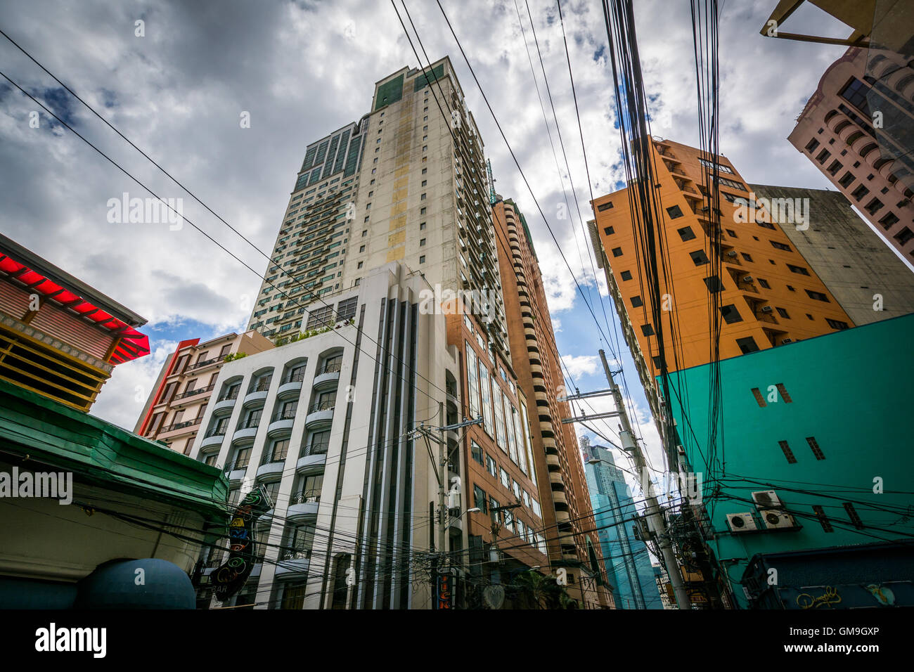 Buildings in Poblacion, Makati, Metro Manila, The Philippines Stock ...