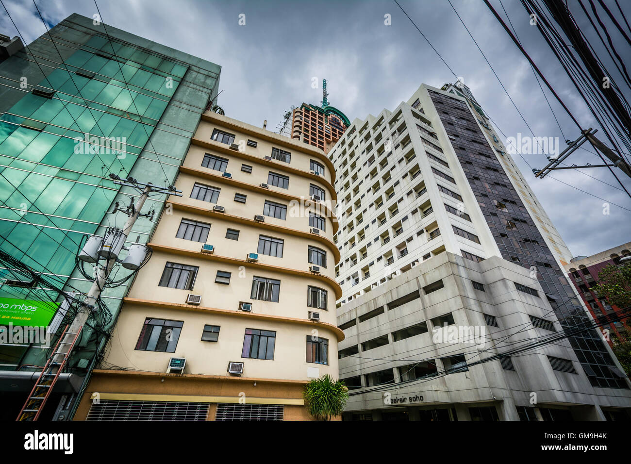 Buildings in Poblacion, Makati, Metro Manila, The Philippines Stock ...