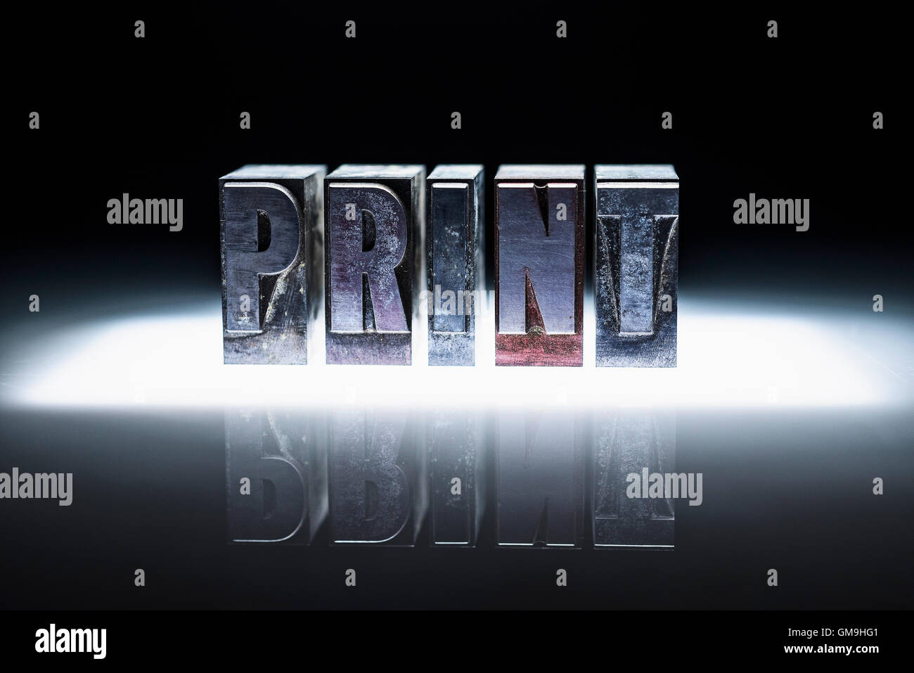 Word "PRINT" carved in blocks Stock Photo - Alamy