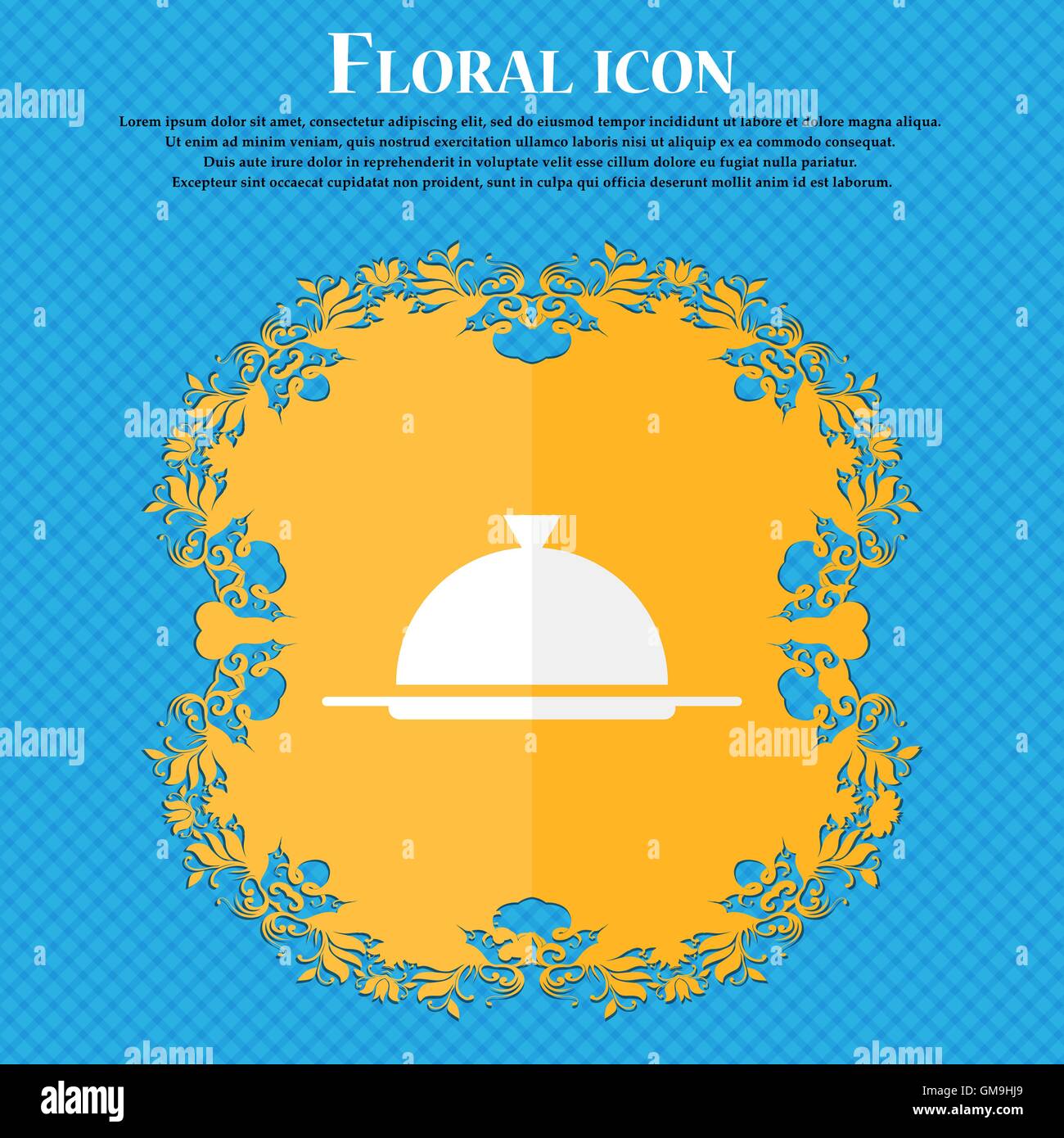 Food platter serving sign icon. Table setting in restaurant symbol ...