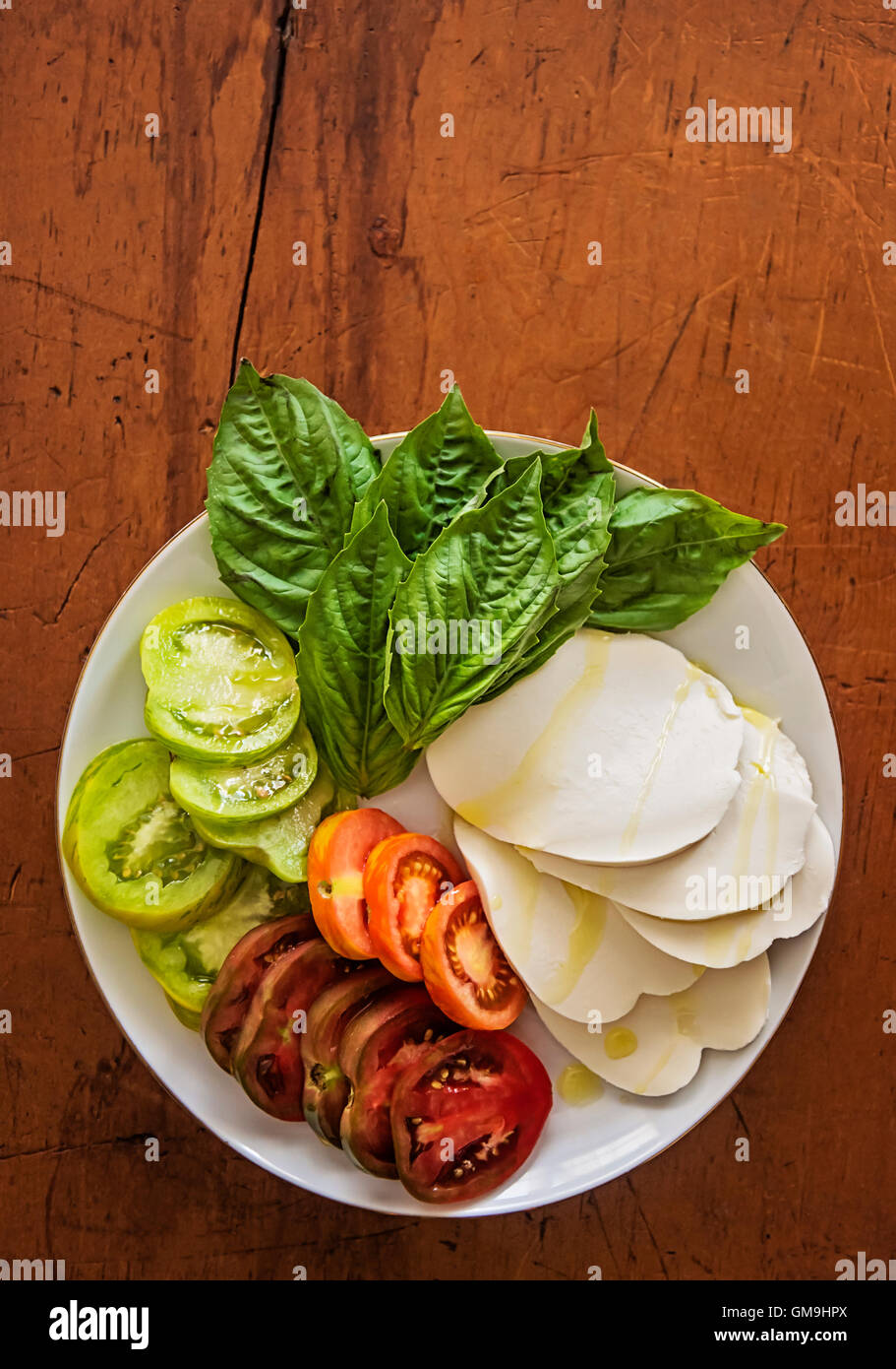 Caprese salad on plate Stock Photo - Alamy
