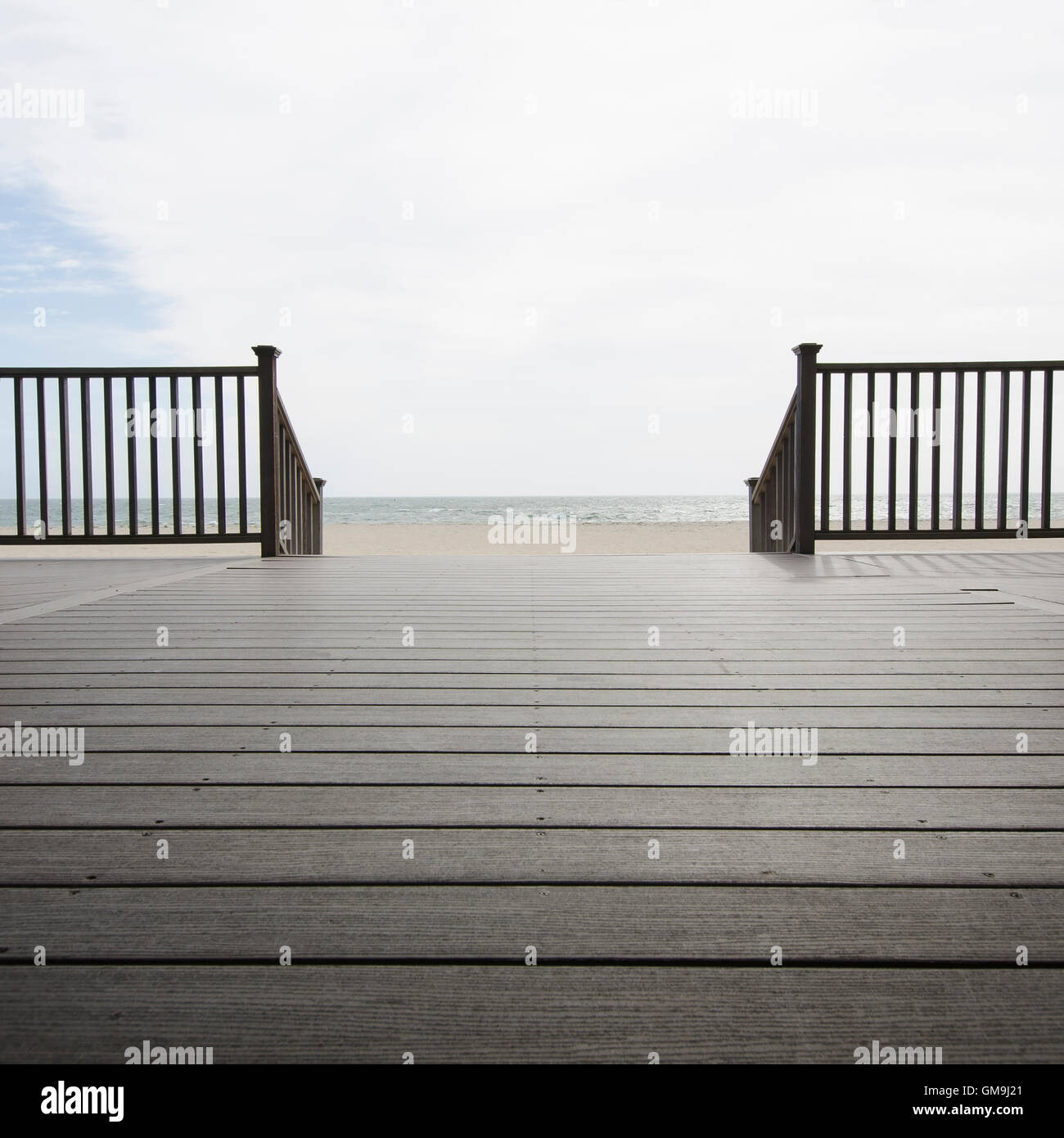 Massachusetts, Wooden promenade on beach Stock Photo - Alamy