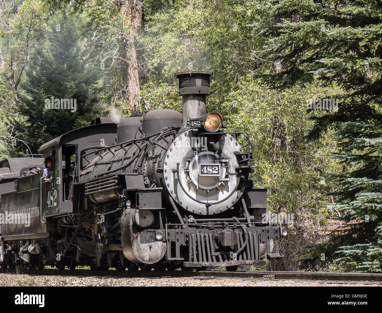 Engine 482 approaching Needleton, Durango and Silverton Narrow Gauge ...