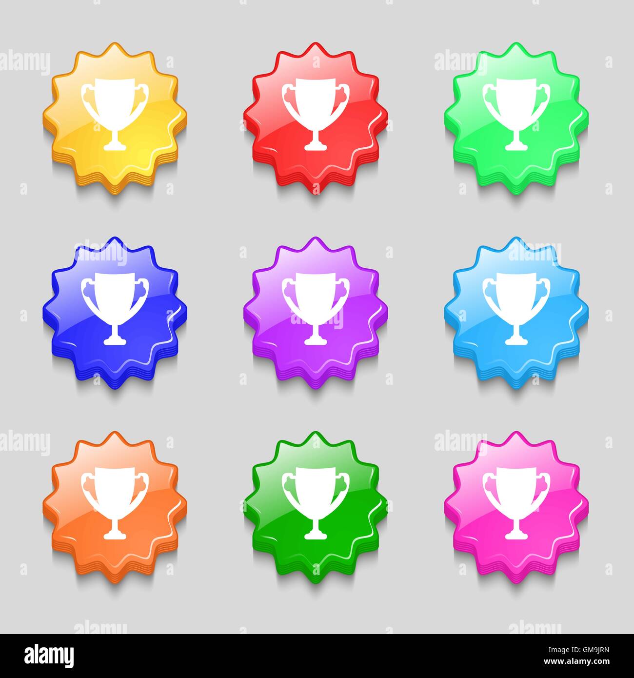 Winner cup sign icon. Awarding of winners symbol. Trophy. Symbols on ...