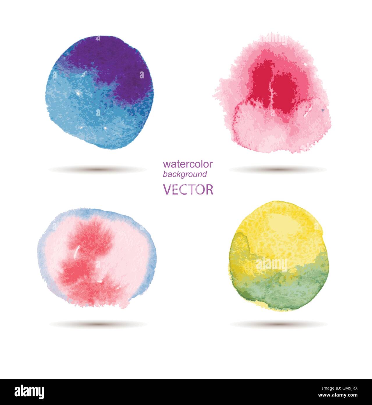 Set of watercolor backgrounds Stock Vector Images - Alamy