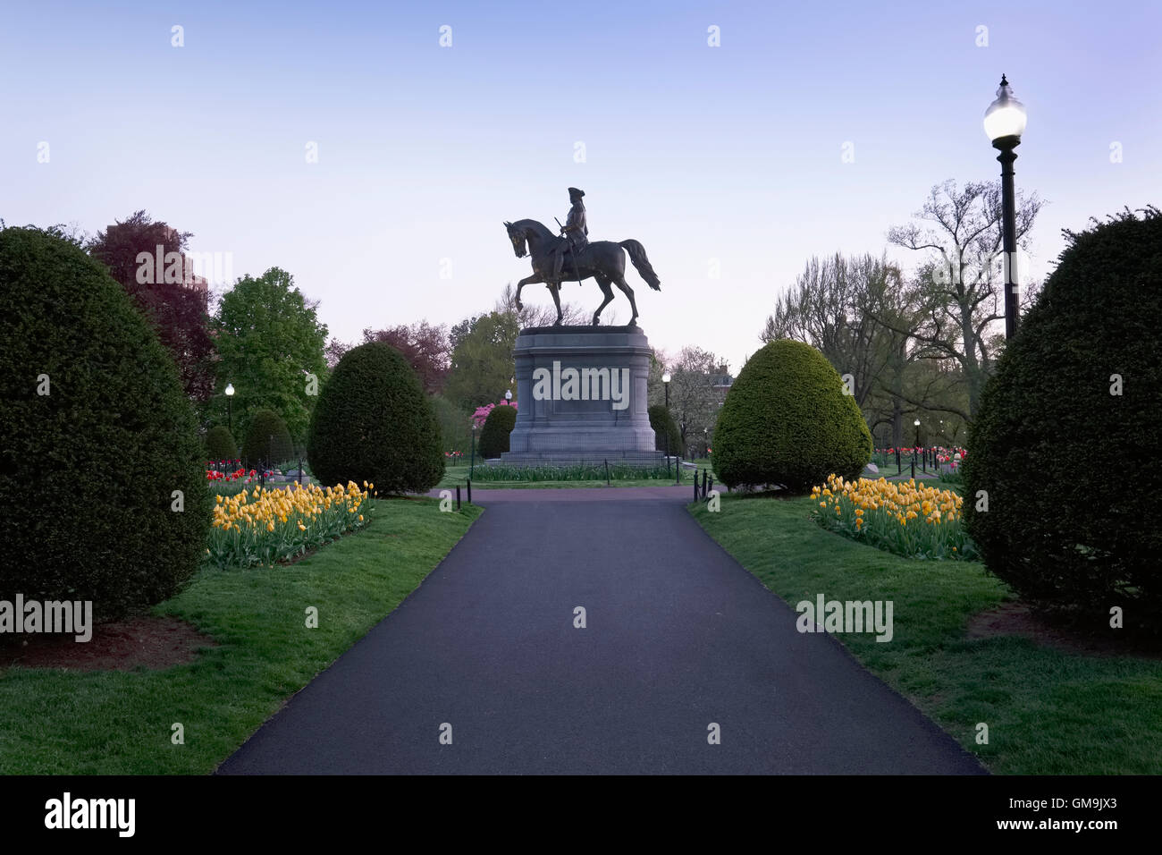 Massachusetts, Boston, Statue of George Washington in Boston Public ...