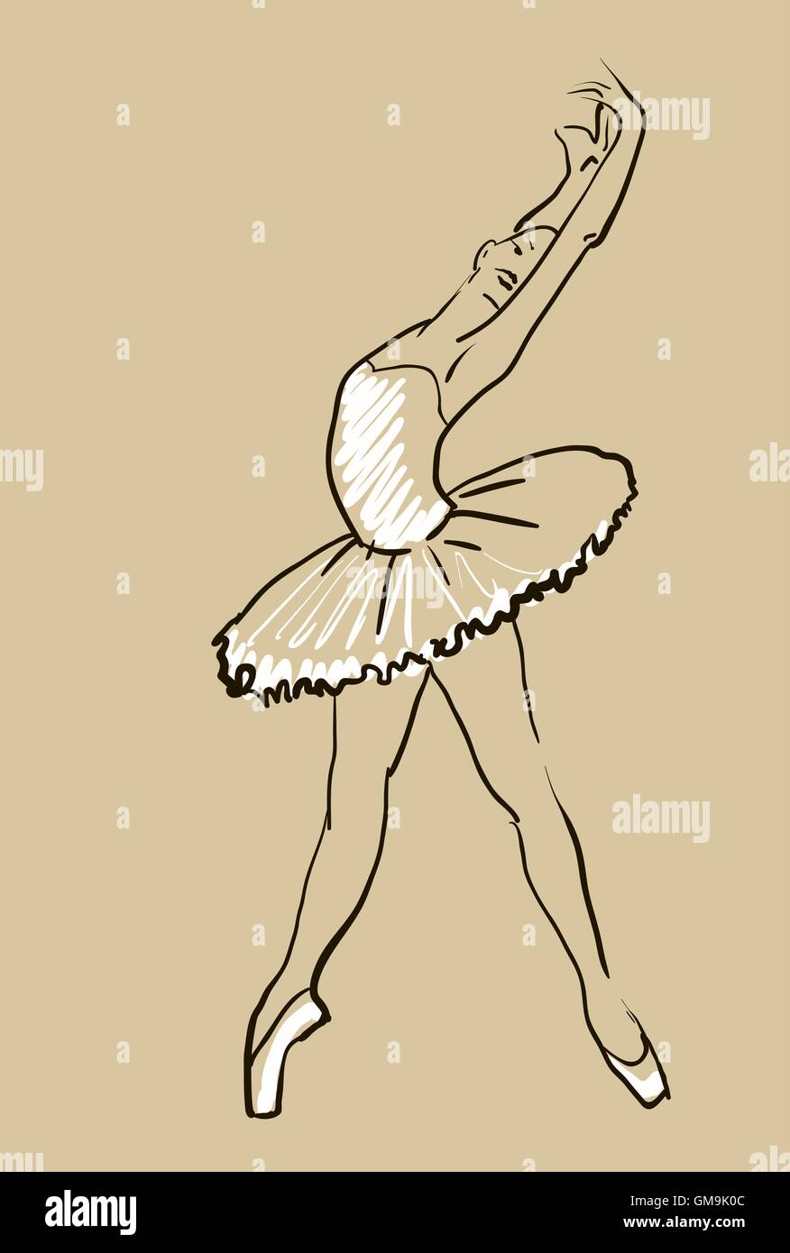 vector sketch of girls ballerina Stock Vector Image & Art - Alamy