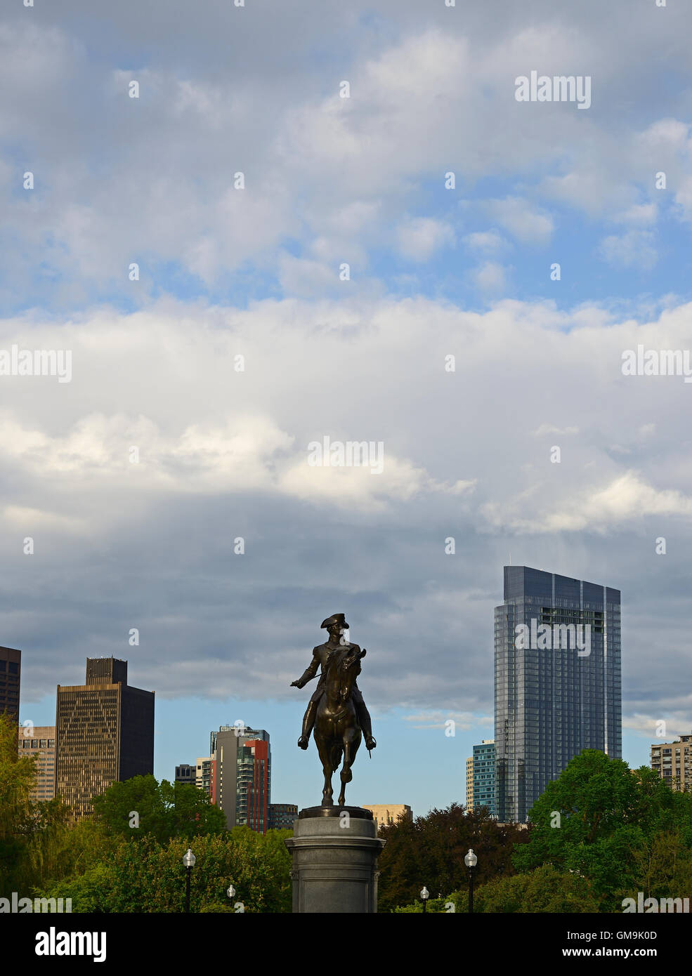 Massachusetts, Boston, Statue of George Washington Stock Photo - Alamy
