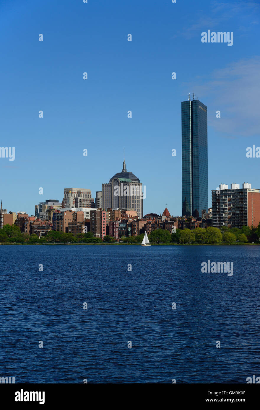 Massachusetts, Boston, Charles river and city waterfront Stock Photo ...