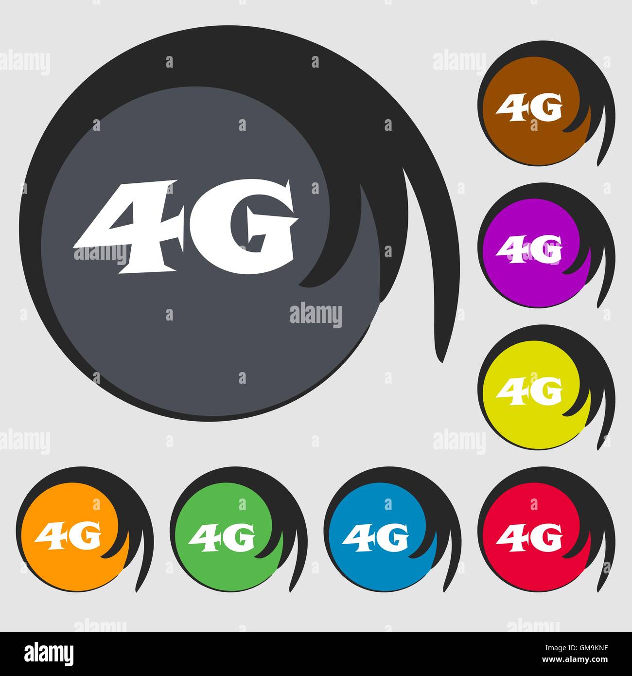4G sign icon. Mobile telecommunications technology symbol. Symbols on ...