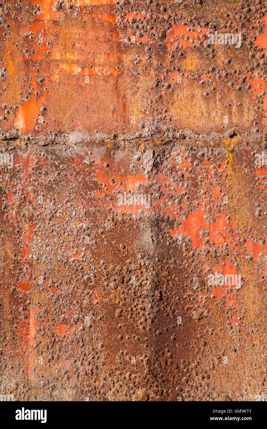 Old red rusted iron plate, vertical background photo texture Stock ...