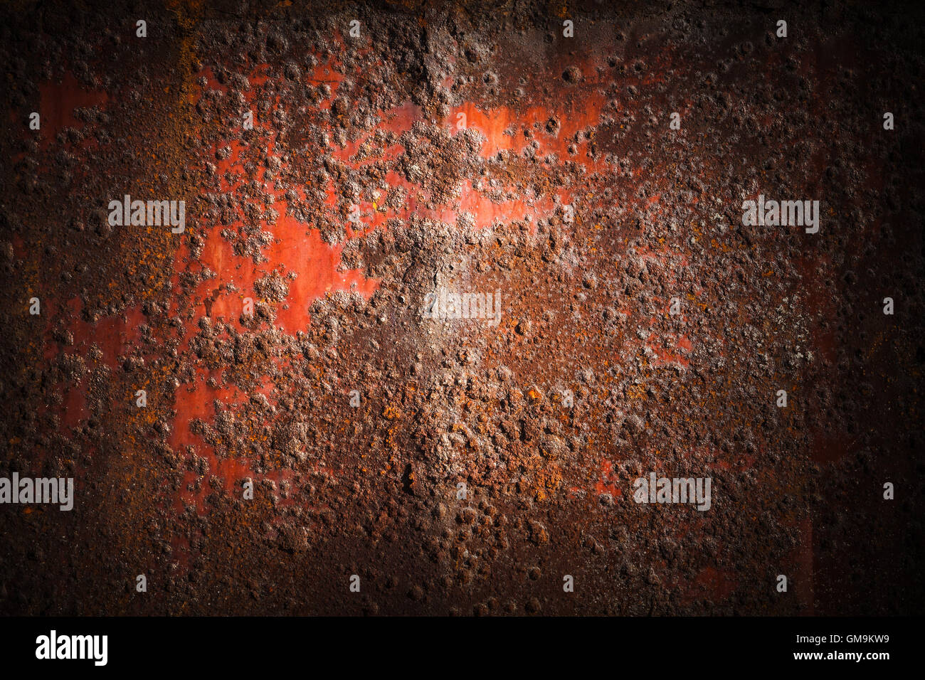 Old dark red rusted iron wall, industrial background photo texture with ...