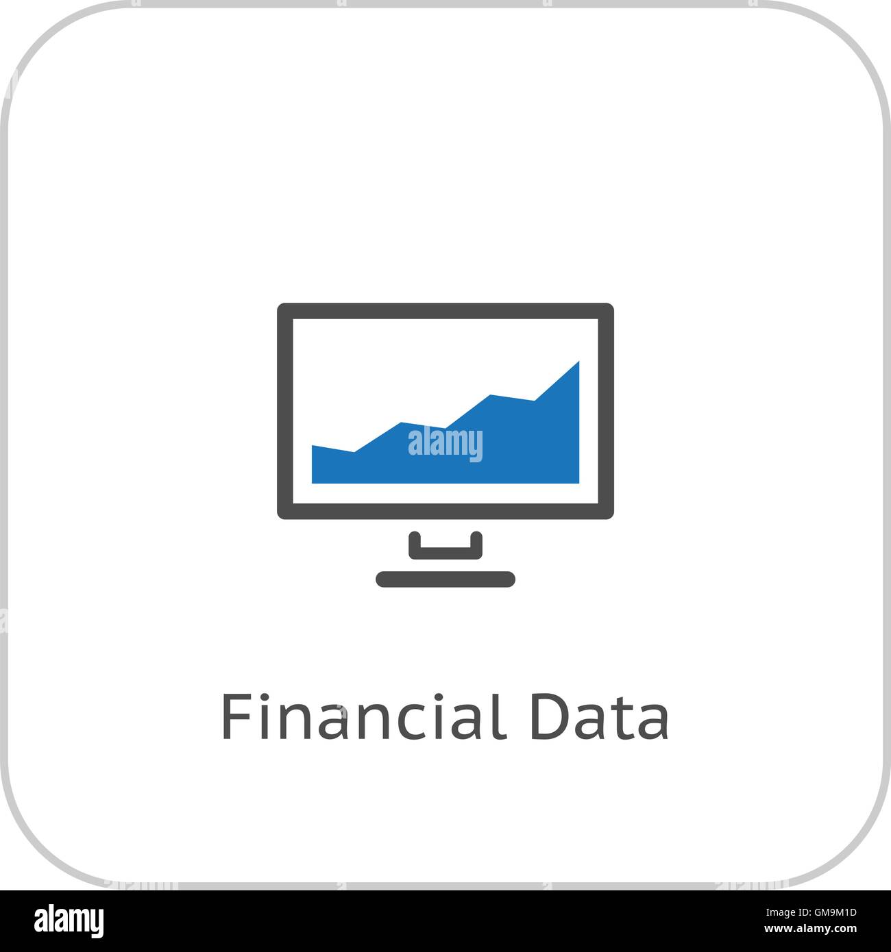 Financial Data Icon. Business Concept. Flat Design Stock Vector Image ...