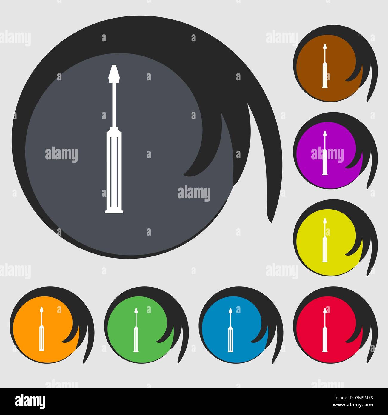 Screwdriver tool sign icon. Fix it symbol. Repair sign. Symbols on ...