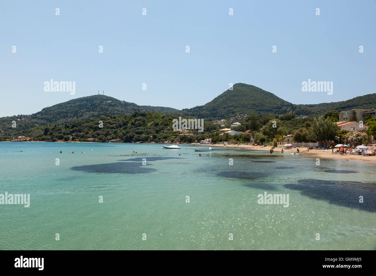 Messonghi beach, Corfu, Greece Stock Photo - Alamy