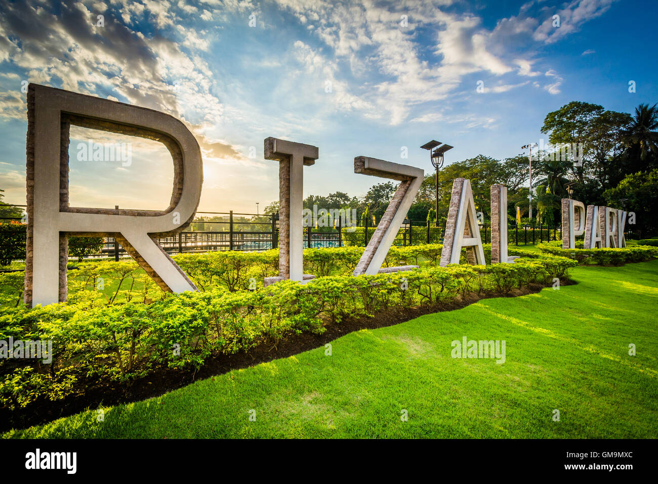 Sign at Rizal Park, in Ermita, Manila, The Philippines Stock Photo - Alamy
