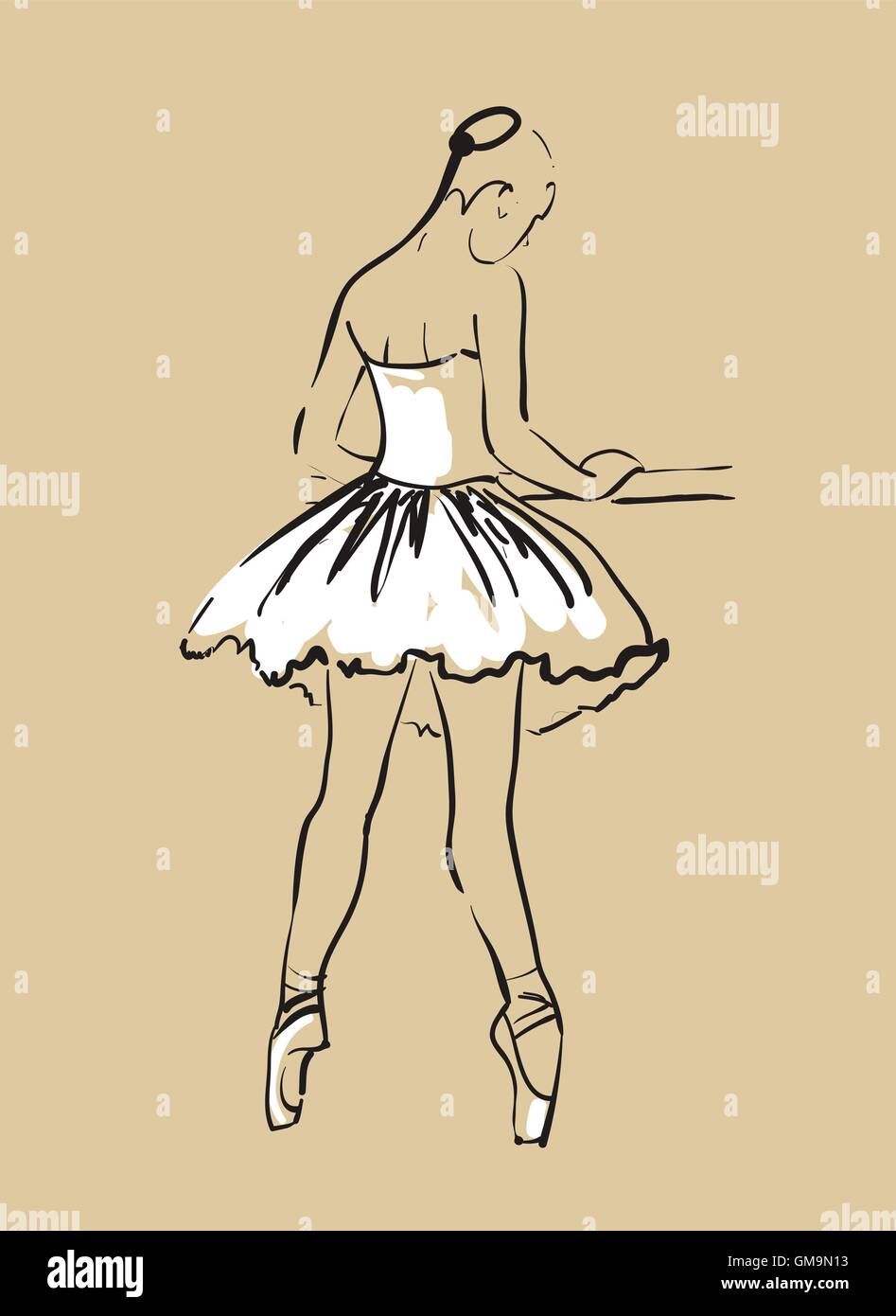 vector sketch of girls ballerina Stock Vector Image & Art - Alamy
