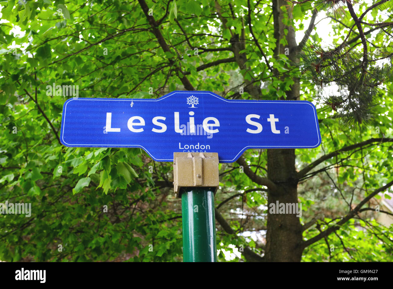 Leslie street sign hi-res stock photography and images - Alamy
