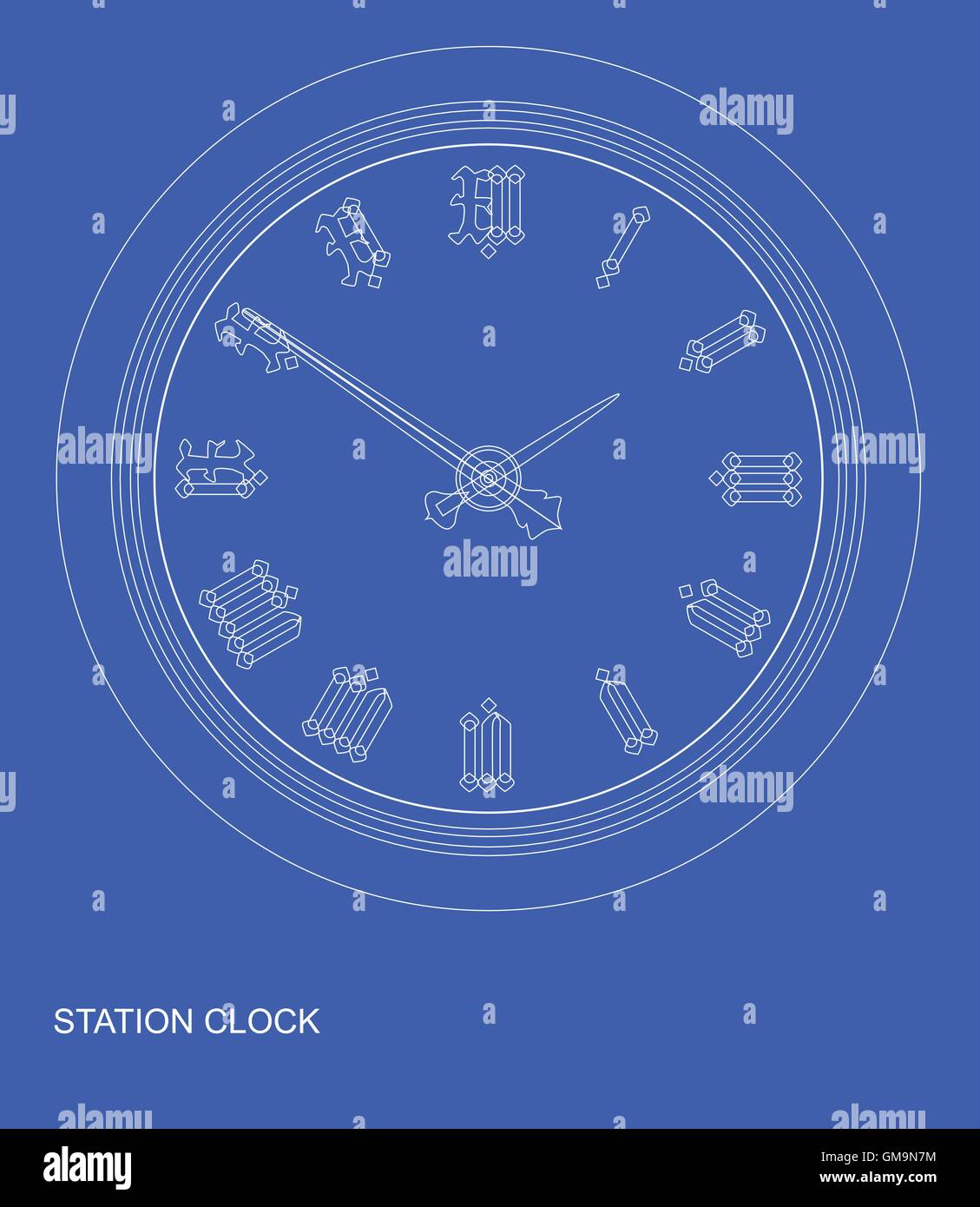 Victorian railway train station Stock Vector Images - Alamy