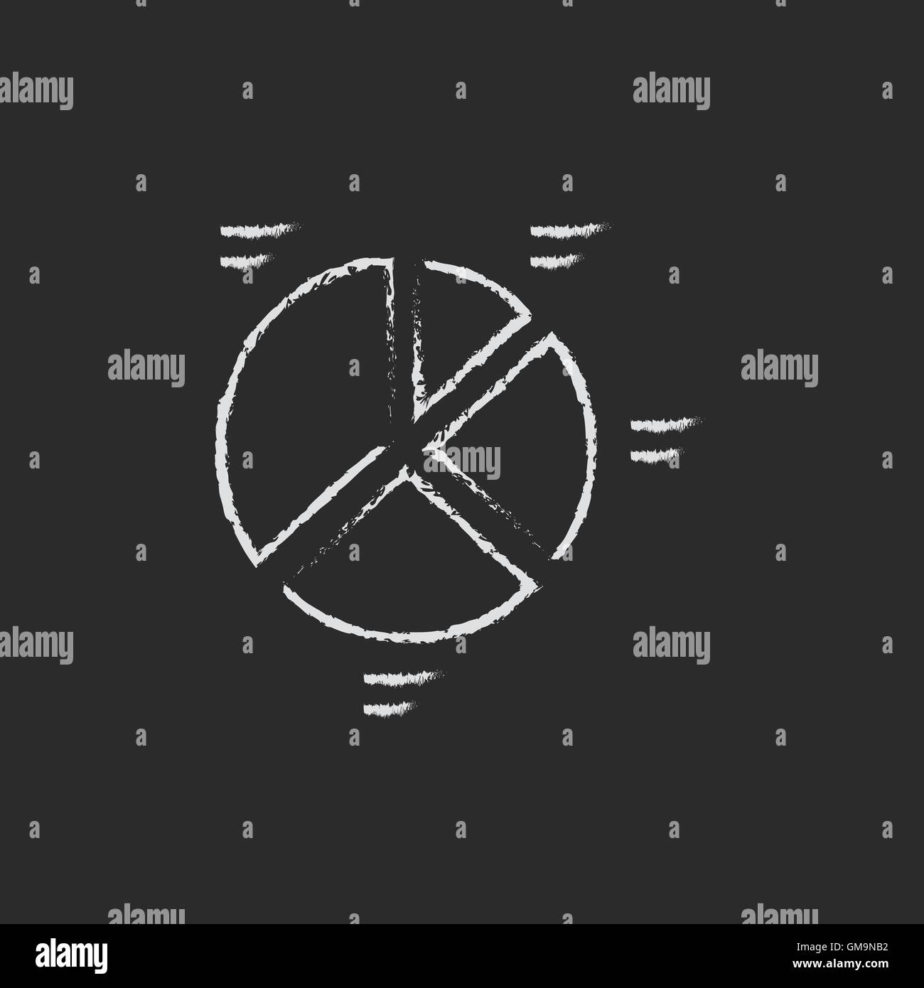 Pie icon hand drawn Stock Vector Images - Alamy
