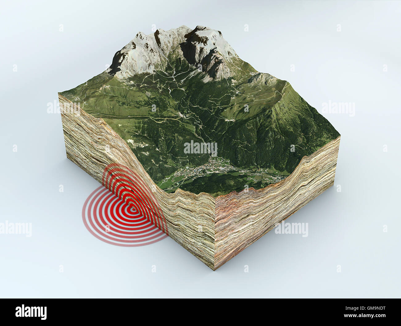 Earthquake ground section, shake, earthquake, elements of this image ...