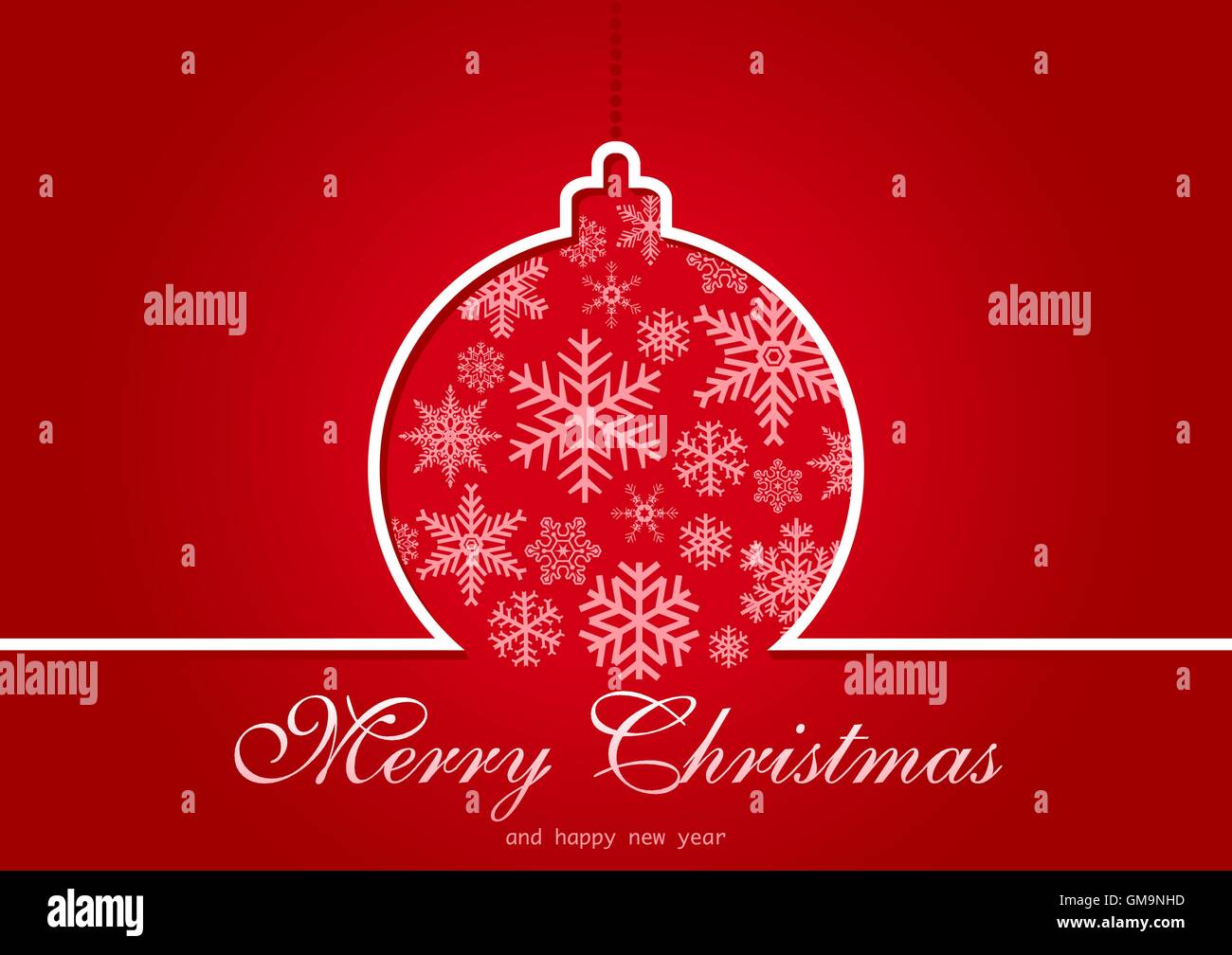 Red christmas greeting card Stock Vector Images - Alamy