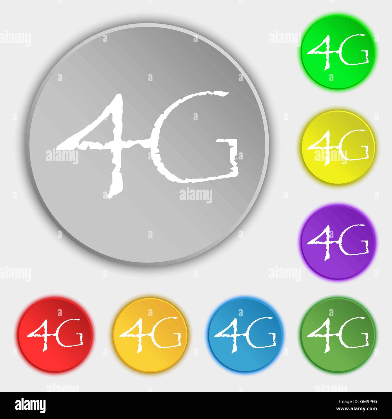 4G sign icon. Mobile telecommunications technology symbol. Symbols on ...